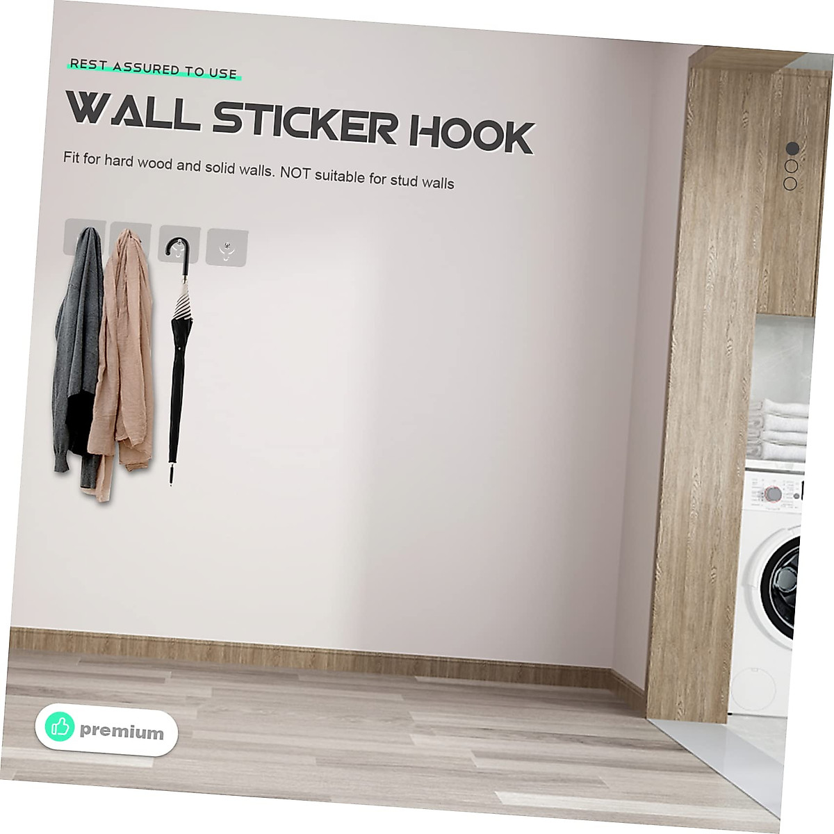 MAGICLULU 12pcs Traceless Hooks Picture Hook Non-Trace Hook Invisible Hooks Picture Hanging Kit