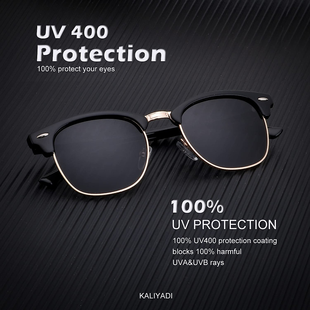 KALIYADI Unisex Polarized Sunglasses Stylish Sun Glasses for Men and Women Color Mirror Lens Multi Pack Options