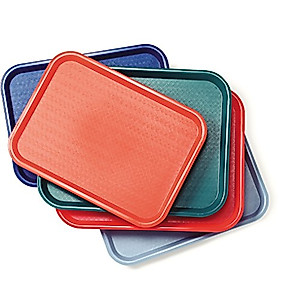 Carlisle FoodService Products Cafe Plastic Fast Food Tray, 14" x 18", Beige