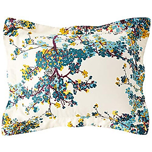 Tribeca Living Casablanca 5-Piece Cotton Floral Duvet Cover Set, Queen