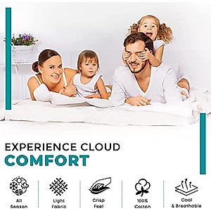 Feather & Stitch Softest 100% Cotton Sheets, Queen Size Sheet Sets, 4 PC Set, 300 Thread Count Percale Weave Bedding, 16" Deep Pocket, Cooling Sheets, Breathable Bed Set (Yellow Diamond)