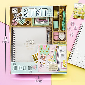 STMT D.I.Y. Dreamers Become Doers Journaling Set, Stationery Set, Bullet Journal Kit, Journaling Kit, Journals for Teen Girls, DIY Journal Set for Girls Ages - 8+