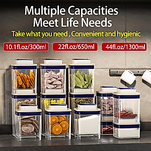 OWAIZU Vacuum Sealed Food Storage Container, BPA Free Wide Mouth Airtight Jar Keep Fresh Longer, Great to Keep Coffee Beans, Spice, Cereal, Snacks, Kitchen and Pantry Organization, 22fl.oz/650ml