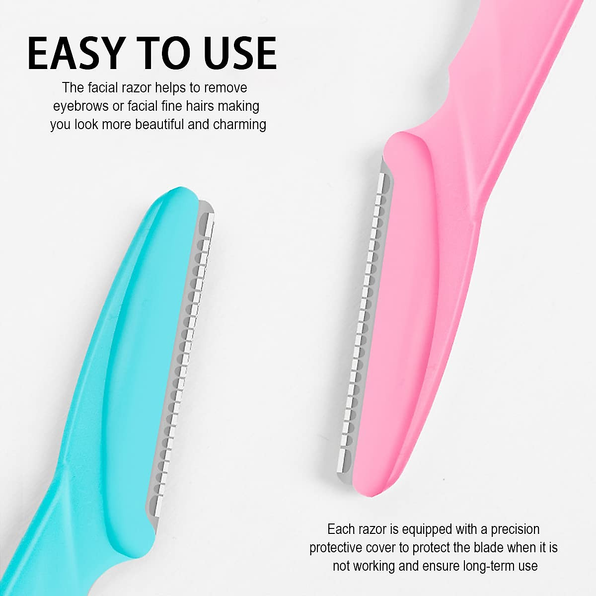 JORPETS 12 pcs Eyebrow Razor Trimmer, face Razor Eye Razor, dermaplaning Razor Blades Beauty eyepow Shaper Razors Women