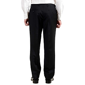 Hugo Boss "The King/Central_1" Men's 100% Wool Two Button Suit US 40L IT 50L Black