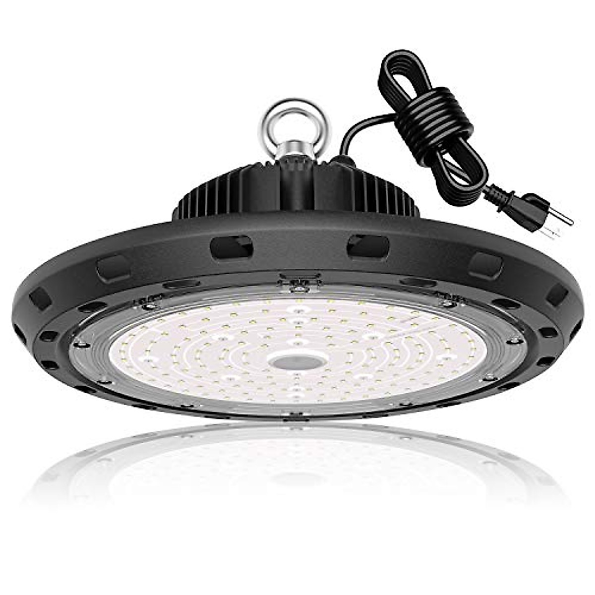 VCMAG UFO LED High Bay Light 150W 21,000lm 5000K Daylight 600W HID/HPS Equivalent with US Plug 5' Cable LED Warehouse Lights Commercial Shop Workshop Garage Factory Lowbay Area Lighting Fixture