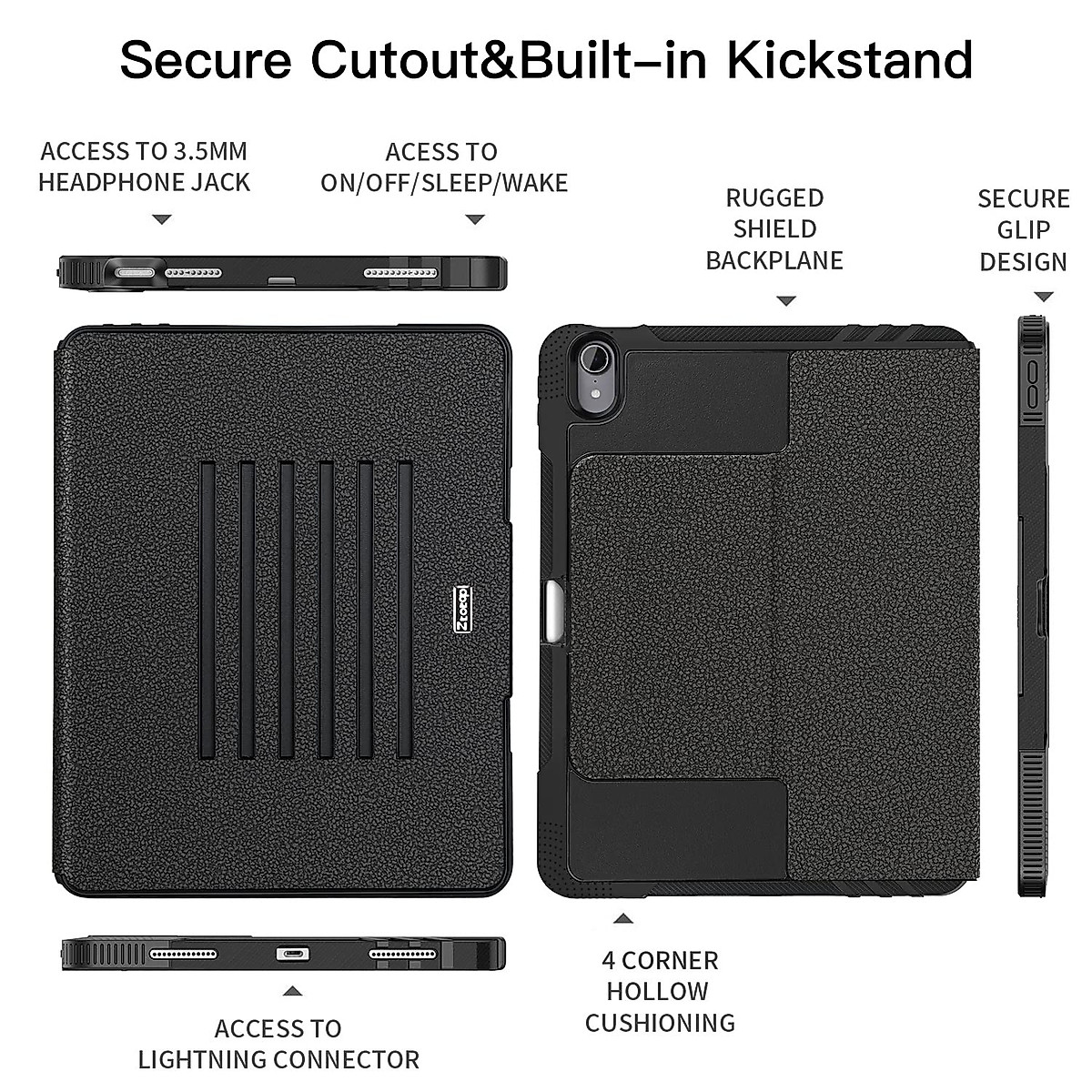 ZtotopCases for New iPad 10th Generation Case 10.9 Inch 2022, [6 Magnetic Stand + Pencil Holder + Auto Wake/Sleep] Full Body Protective Cover Case for iPad 10.9" 10th Gen, Black