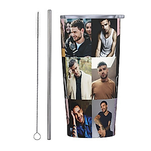 UALWORY Liam Music Payne Tumbler Cup 20oz Travel Coffee Mug with Lid and Straw Stainless Steel Insulated Mugs