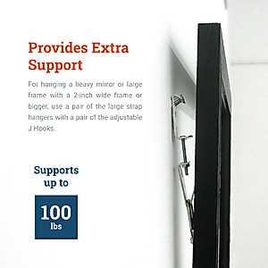 Mirror Hanging Kit with Hangers and Leveling Hardware - 100 lbs - Heavy Duty Mirror Hanging Hardware