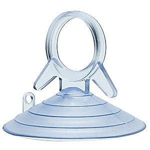 Clear Plastic Suction Cups with Loops - 4.5 cm (1.75 in) Wide, Set of 10, for Glass Windows, Windshield, Tile, Kitchen, Bathroom Mirror, Shower Wall, Terrarium, Car Window, Office, Hangers, Kit