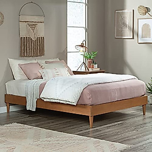 Sauder Cannery Bridge Round Leg Queen Platform Bed, Sindoori Mango Finish