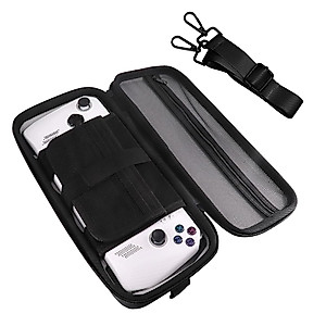 EJGAME Travel Carrying Case Compatible with ASUS ROG Ally,Shockproof Anti-Scratch Dual-Layer Oxford Protective Portable Case,Black