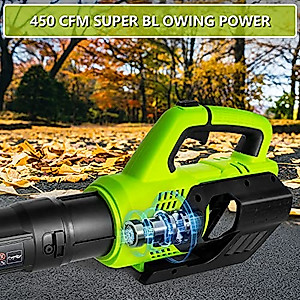 Cordless Leaf Blower,20V 420CFM Handheld Electric Leaf Blowers with 4.0Ah Battery & Fast Charger, 2 Speed Mode, Lightweight Battery Powered Leaf Blowers for Lawn, Yard, Garage, Patio & Sidewalk