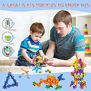 iselyn 500 Piecs Building Toys for Toddler Kids STEM Toys Educational Building Blocks Creativity Toy Sets for Preschool Kids Boys Girls Aged 3+