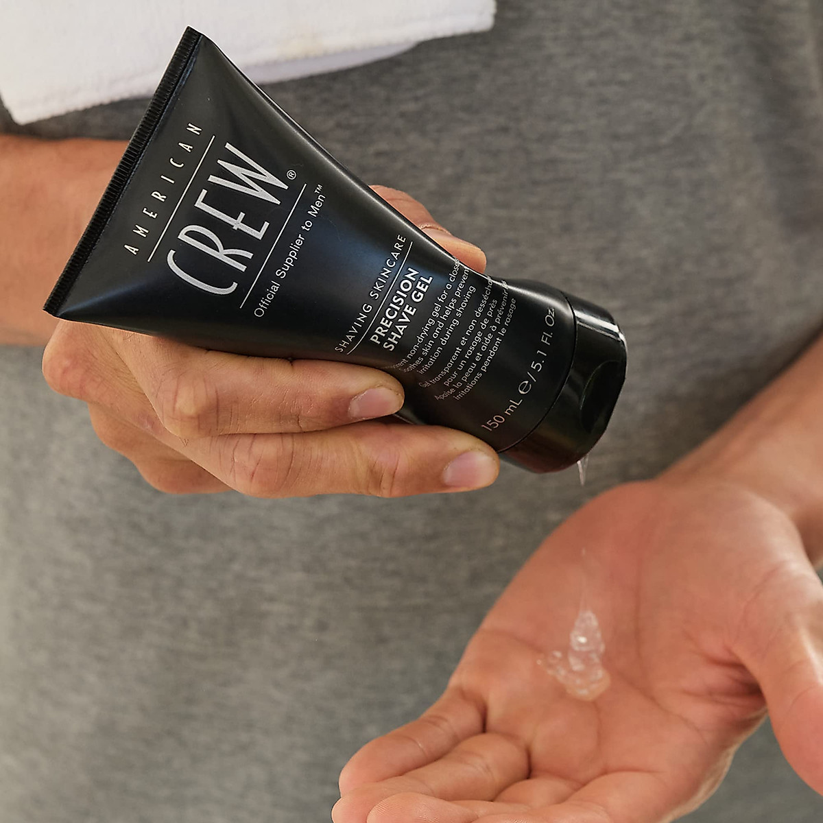 American Crew Shave Gel for Men, Soothes Skin and Prevents Irritation, 5.1 Fl Oz