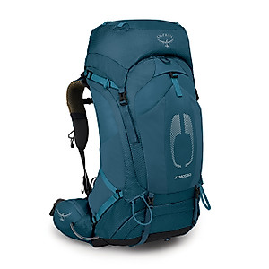 Osprey Atmos AG 50L Men's Backpacking Backpack, Venturi Blue, S/M