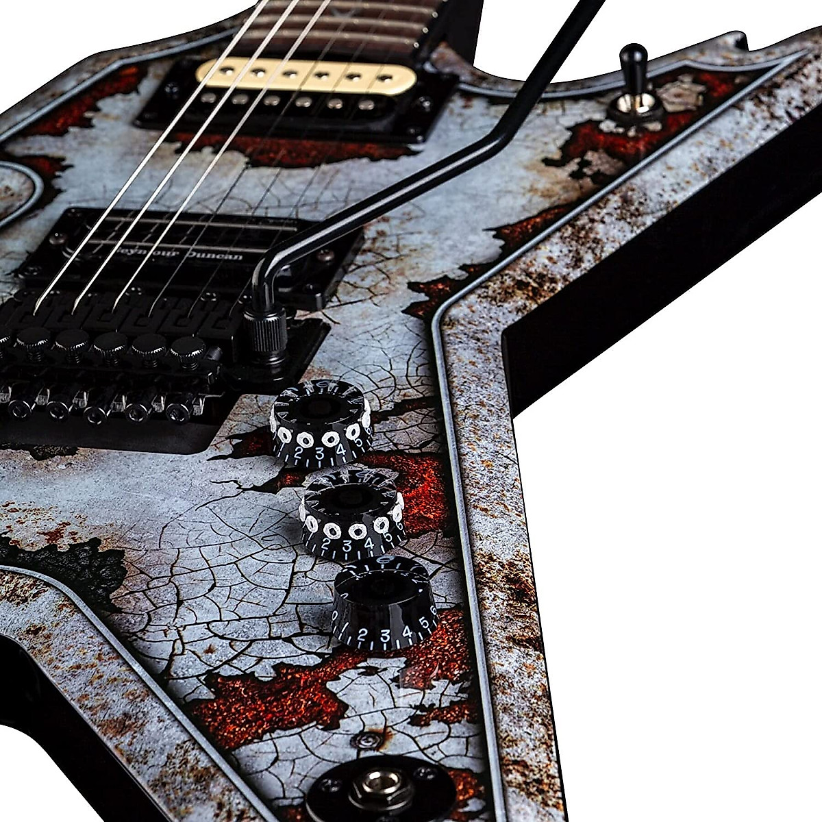 Dean Razorback Rust Electric Guitar with Case Custom Graphic, RZR RUST