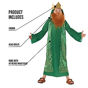 Morph 3 Wise Men Costume Kids, Catholic Saint Costume Kids, Biblical Costumes Kids Nativity Costume Kids, Three Kings Costume, Todder 3-4 years, Green
