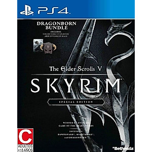The Elder Scrolls V: Skyrim Special Edition Dragonborn Bundle (PS4) Includes Dovahkiin Mask, Collectible Steelbook Case & Dawnguard, Hearthfire and Dragonborn Add-Ons