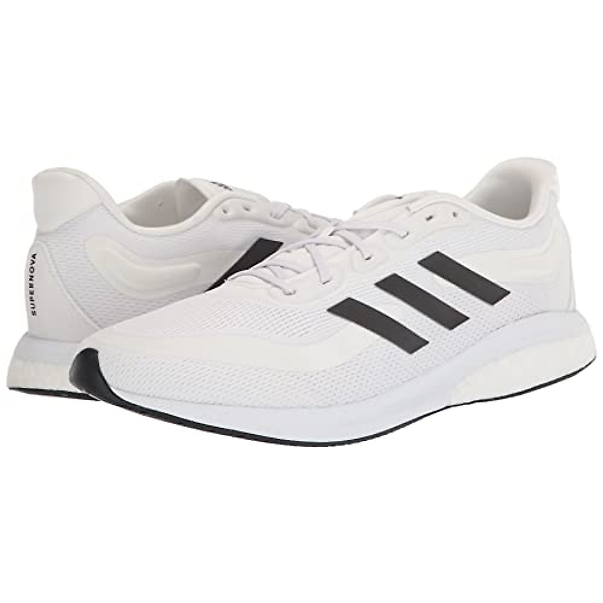adidas Men's Supernova + Running Shoe, White/Core Black/Dash Grey, 6