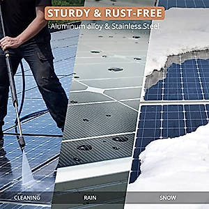 Kamtop 10 Pcs Solar Panel Mounting L Brackets, Aluminum Alloy Support Hardware, Solar Panel System Install Accessories Kit Roof Solar Panel Clamps Holder for RV Boat Off Grid Roof