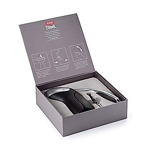OXO Steel Vertical Lever Corkscrew with Removable Foil Cutter