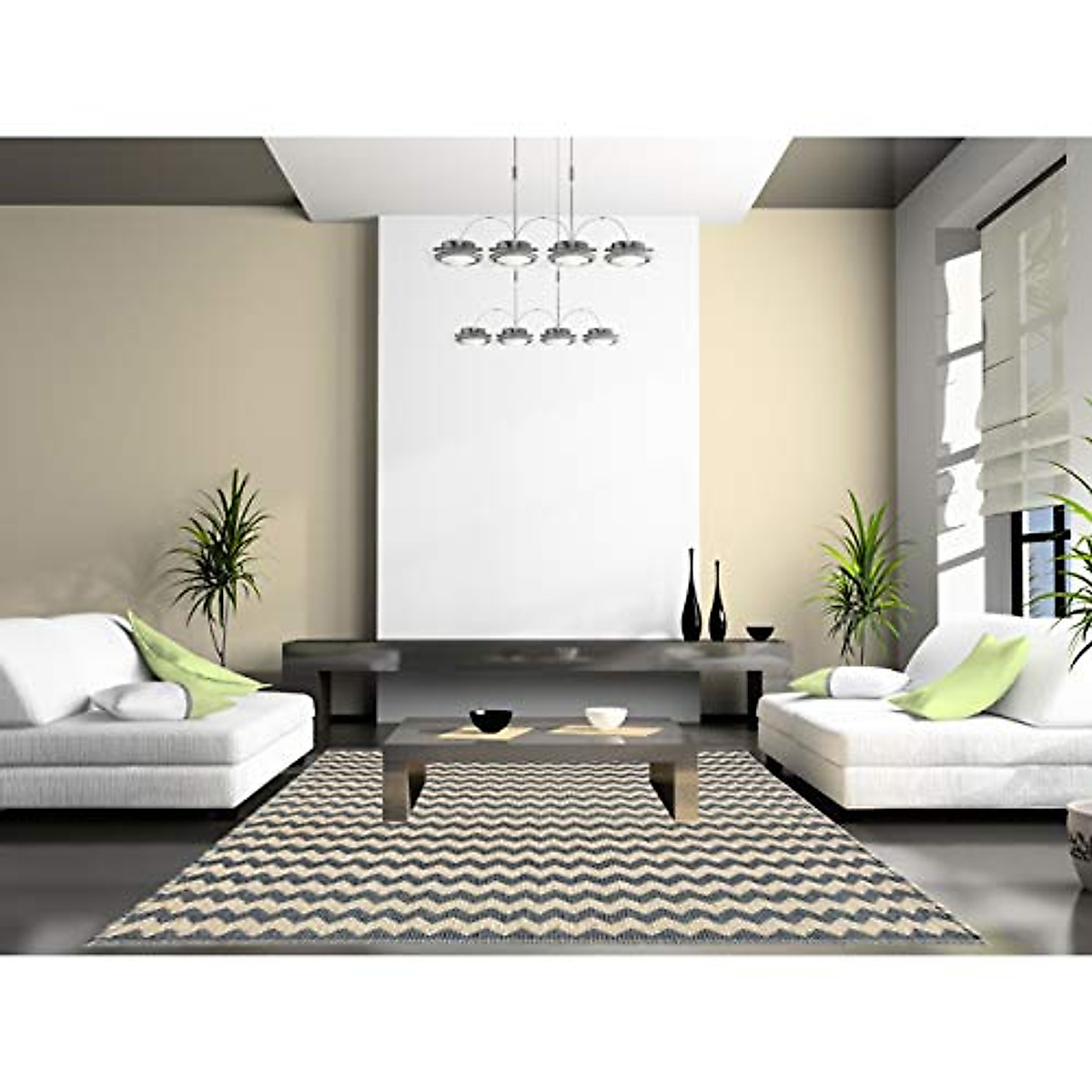 Acura Rugs Artios Collection Area Rug, Contemporary Style Hand Tufted Wool Rug 5' x 8' Feet / 60"W x 96"L