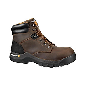 Carhartt Men's Rugged Flex 6" Comp Toe Work Boot, Brown Oil Tanned Leather, 12