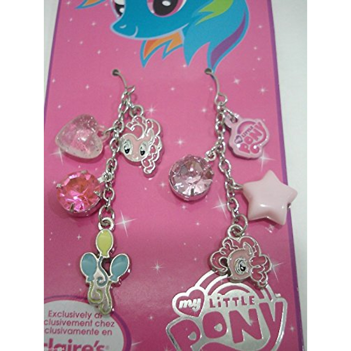 My Little Pony Charms Mismatched Drop Earrings - Pinkie Pie