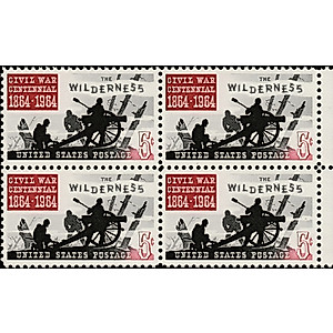 Wilderness Battle Civil War Scott #1181 Block of 4 x 5¢ US Postage Stamps