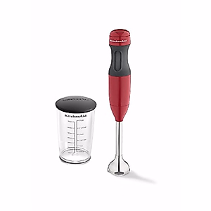 KitchenAid KHB1231 2-Speed Hand Blender, Empire Red - KHB1231ER (Renewed)