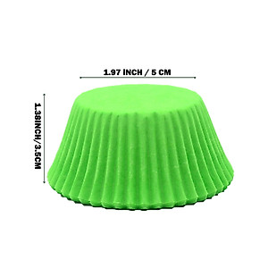 Mombake Premium Green Greaseproof Cupcake Liners Muffin Paper Baking Cups Standard Size, 100-Count