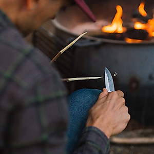 Benchmade - 200 Puukko Knife, Drop-Point Blade, Plain Edge, Ranger Green Santoprene Handle