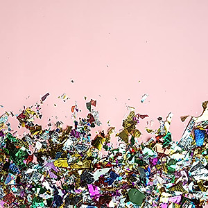 Sparkle Metallic Confetti - Jumbo Mylar Rainbow Foil Confetti Bag Perfect for New Years, Surprise Parties, Birthdays, Photo Shoots, Engagements & Weddings (300 Grams) by JPACO