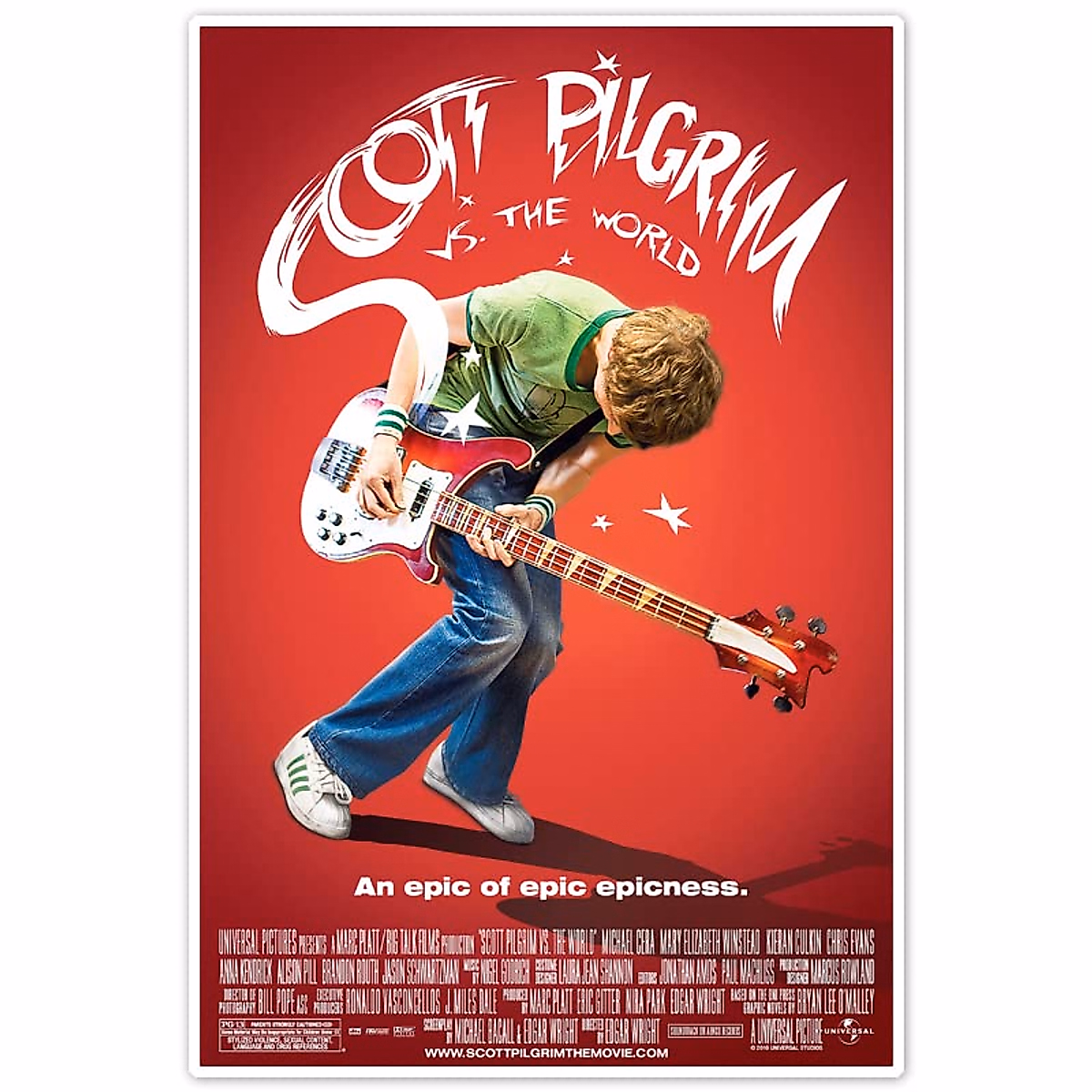 Scott Pilgrim Vs. The World Movie Poster for Bedroom Aesthetic Wall Decor Canvas Print Wall Art Christmas Gift 12x18in Unframed