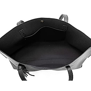 Fateanuki Womens Purses and Handbags Faux Leather PU Tote Bag Sets for Women Crossbody Bags Satchel Purse 2Pcs