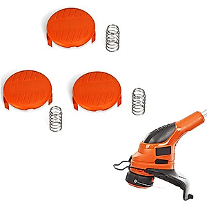 wonuu 3 Pack Trimmer Replacement 385022-03 Cover Weed Eater Spool Bump Cover&Spring for Black and Decker Black Decker RC-100-P, Weed Wacker Parts