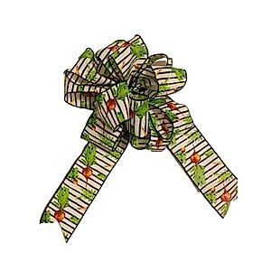 Large- Happy Easter - Spring - Vegetables Carrots - Add On Bow for Wreaths or Signs - Fluffy Bow for Gift or Present
