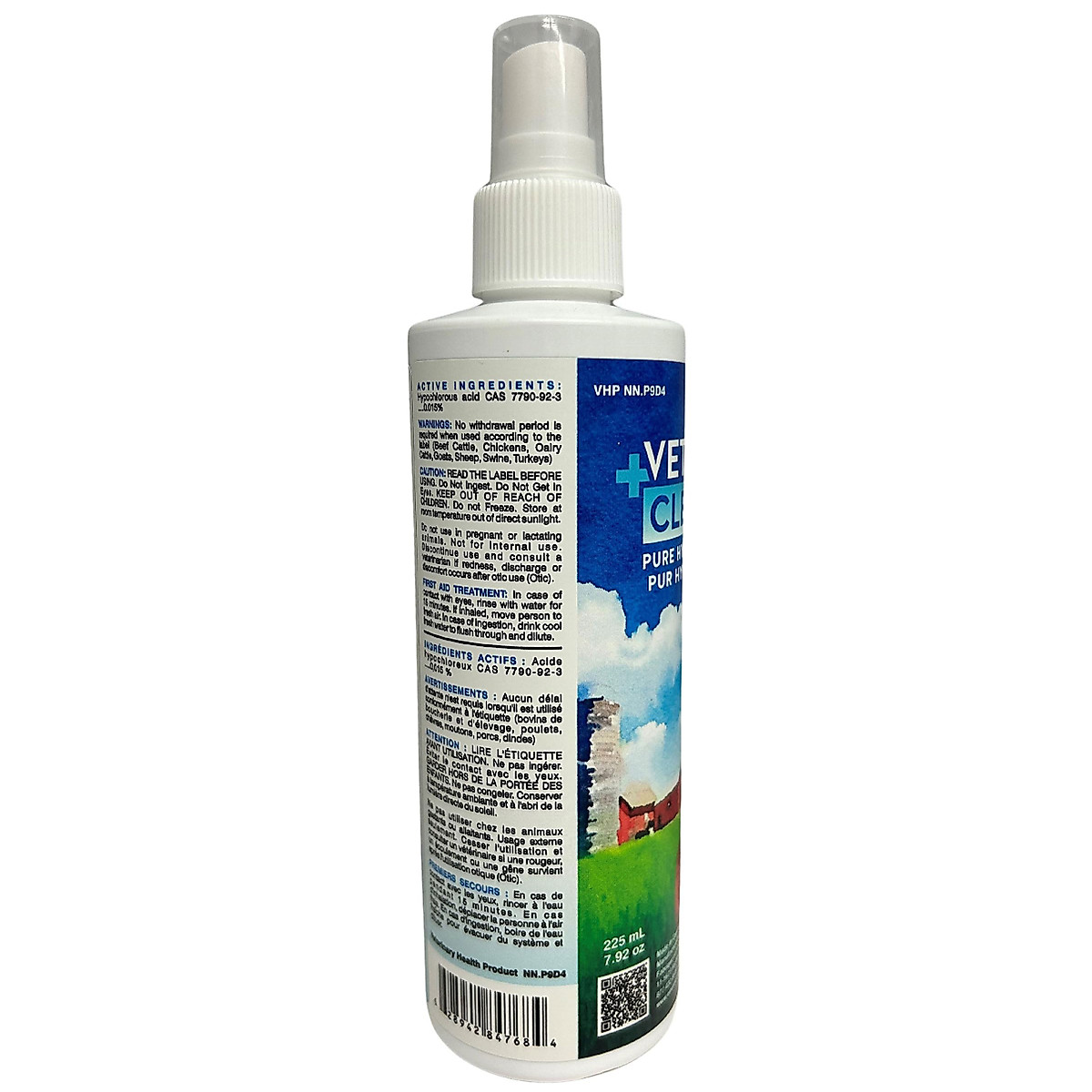 VetriCleanse Pet Itch Relief & Wound Care Spray with Hypochlorous Acid - Skin + Coat Care - Dog & Cat Deodorizer, Eye Cleaner & Ear Cleaner for All Animals - 225ml