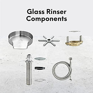 UTILE Stainless-Steel Glass Rinser for Kitchen Sink and Bar Sink - Cup Washer, Bottle Washer for Sink, Bottle Rinsing Device and Wine Glasses - Anti-rust, Kitchen Sink Accessories