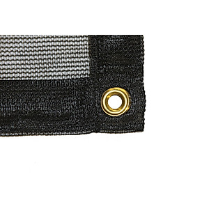 Mytee Products 12'x26' Black 70% Shade Mesh Tarp for Outdoor w/Grommets - 6 Oz Extra Durable Heavy Duty Mesh Tarps for Dump Truck, Rolloff Trucks - Mesh Shade Net Cloth for Sun, Plant, Patio