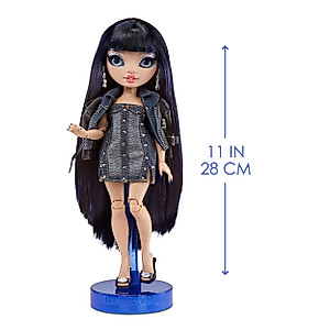 Rainbow High Kim- Denim Blue Fashion Doll. Fashionable Outfit & 10+ Colorful Play Accessories. Great Gift for Kids 4-12 Years Old and Collectors.