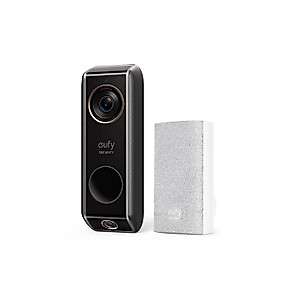 eufy Security Video Doorbell (Wired) S330 with Chime, Dual Cam, Delivery Guard, Security Camera, 2K with HDR, No Monthly Fee, 16-24V, 30VA, homebase NOT Supported, Motion Only Alert