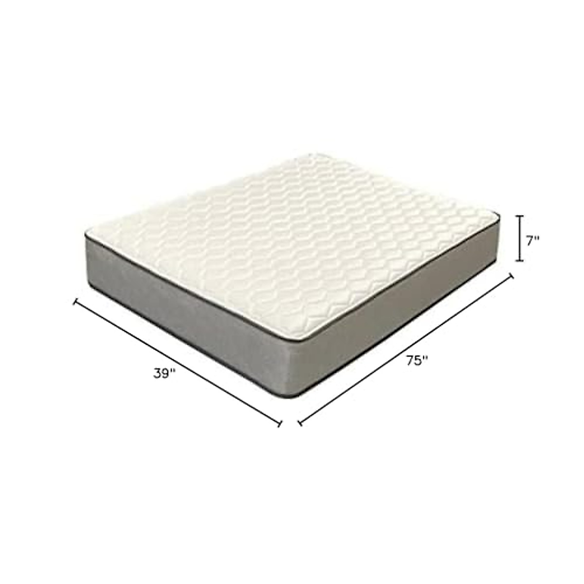 Mayton, 7-Inch Medium Firm High Density Foam Mattress, Comfortable Mattress for Cooler Sleep, Supportive & Pressure Relief, Twin