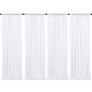 White Glitter Sequin Backdrop 4 Packs 2ftx8ft Shimmer Fabric Backdrop Luxury Panel Backdrop for Birthday Party Decoration
