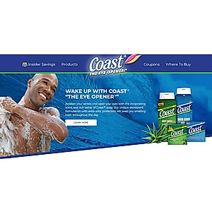 Coast Refreshing Deodorant Soap - Bar Soap with Thick Rich Lather - Clean Rinsing Formula for Fresh, Non-Dry Skin - Classic Scent - 16 x 4 oz