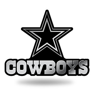 Rico Industries NFL Dallas Cowboys Chrome Finished Auto Emblem 3D Sticker, Silver