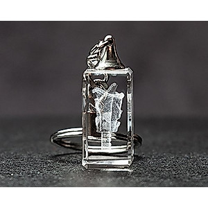 Larynx 3D Laser Crystal Key Chain, Anatomy, Voice Box, Singing, Adam's Apple