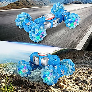 BEMITON Remote Control RC Cars for Boys,Gesture Sensing RC Stunt Car 6 7 8-12 9 10 11 Year Old Kids Gifts,4WD Off Road Double Sided Drift Truck,Transformer Remote Controlled Offroad Vehicle