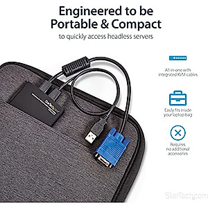 StarTech.com Crash Cart Adapter – 1920 x 1200 – Portable Laptop USB 2.0 to KVM Console (NOTECONS01)